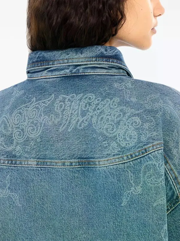 Off-White Paisley Denim Lover Shirt Jacket
