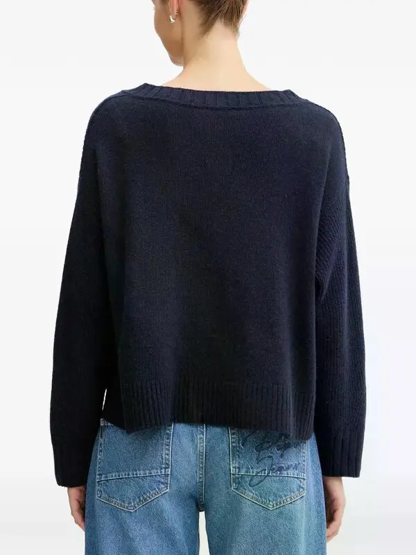 BENETTON V-neck Ribbed Sweater