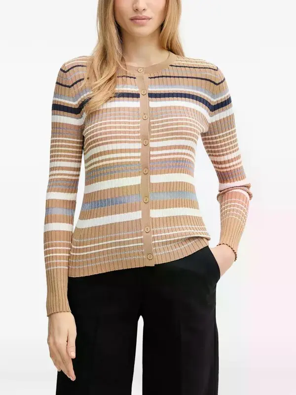 BENETTON Striped Cardigan
