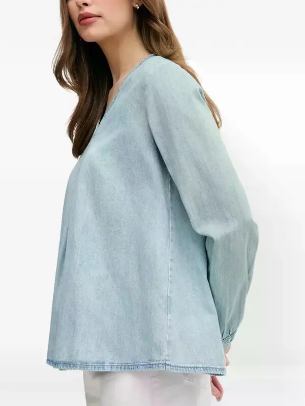 BENETTON Long-sleeve V-neck Blouse