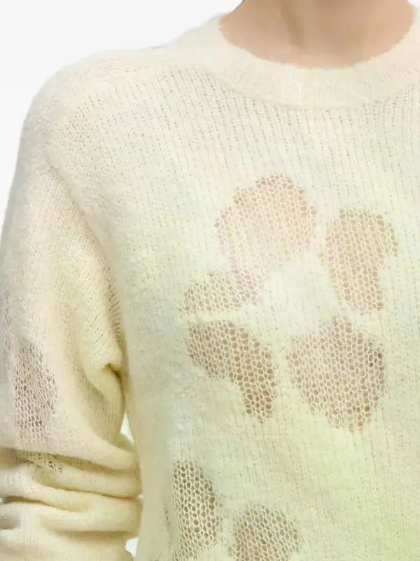 BENETTON Openwork Flower Sweater