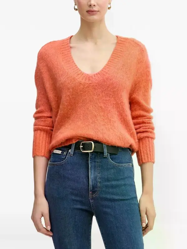 BENETTON V-neck Long-sleeved Knitwear