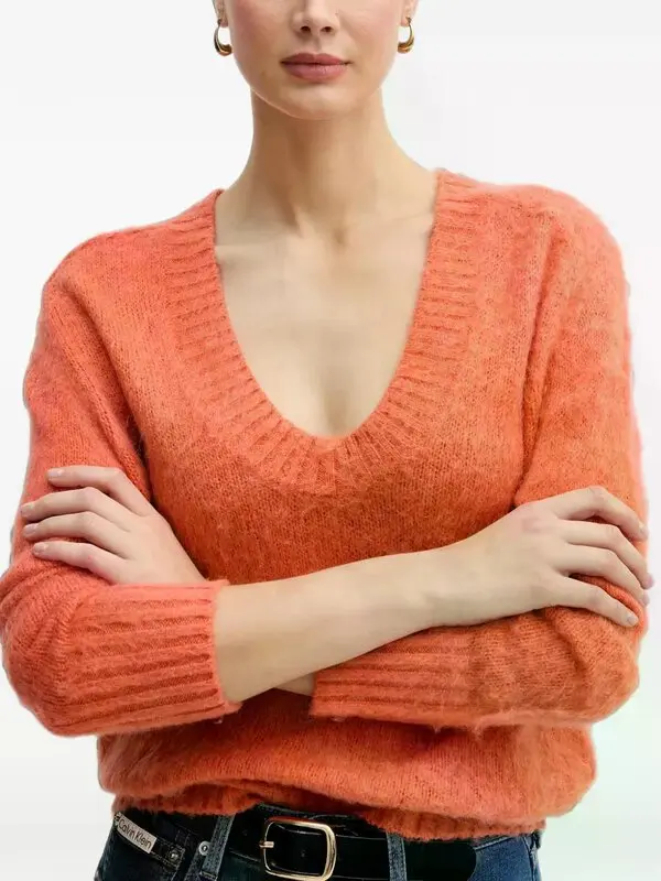 BENETTON V-neck Long-sleeved Knitwear