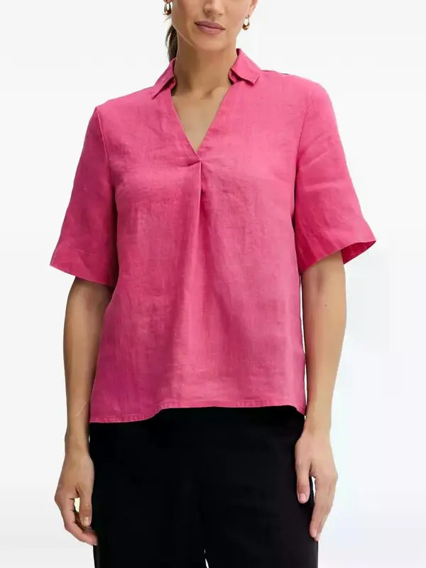 BENETTON V-neck Short-sleeve Blouse