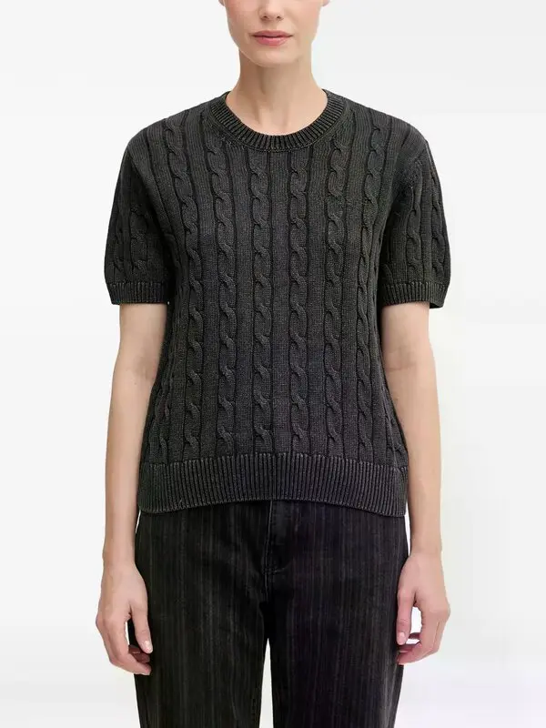 Carhartt Work In Progress Cable-knit Short-sleeve Sweater