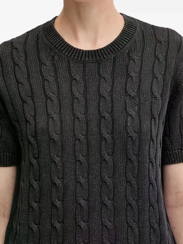 Carhartt Work In Progress Cable-knit Short-sleeve Sweater