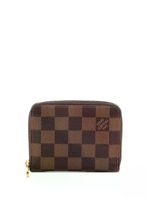 LOUIS VUITTON Zippy Coin Purse Damier Pouch - Brown