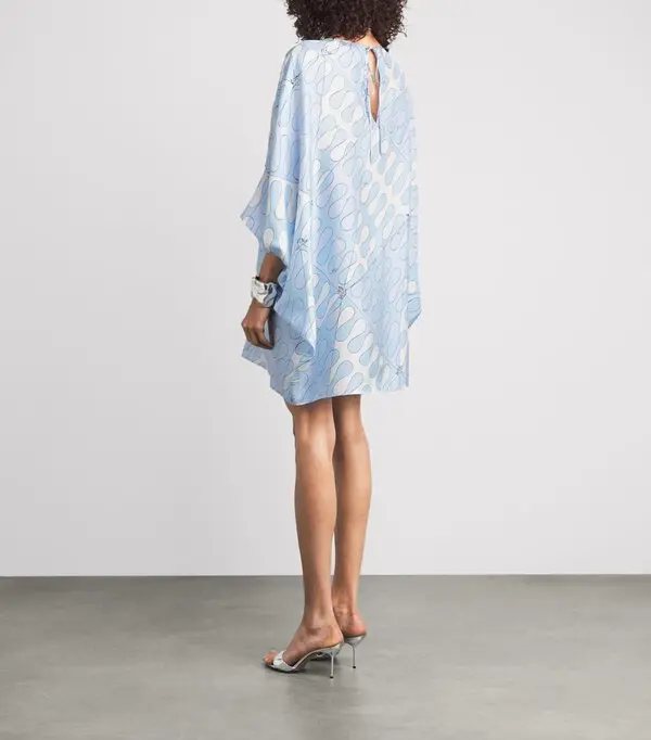 Emilio Pucci Silk Printed Kaftan Mini Dress