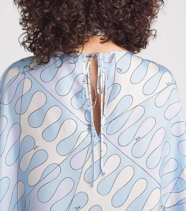 Emilio Pucci Silk Printed Kaftan Mini Dress
