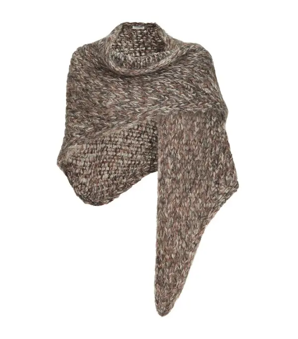 Brunello Cucinelli Mohair-blend Knitted Shawl