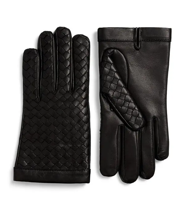 HAMERLI Woven Leather Marcel Gloves