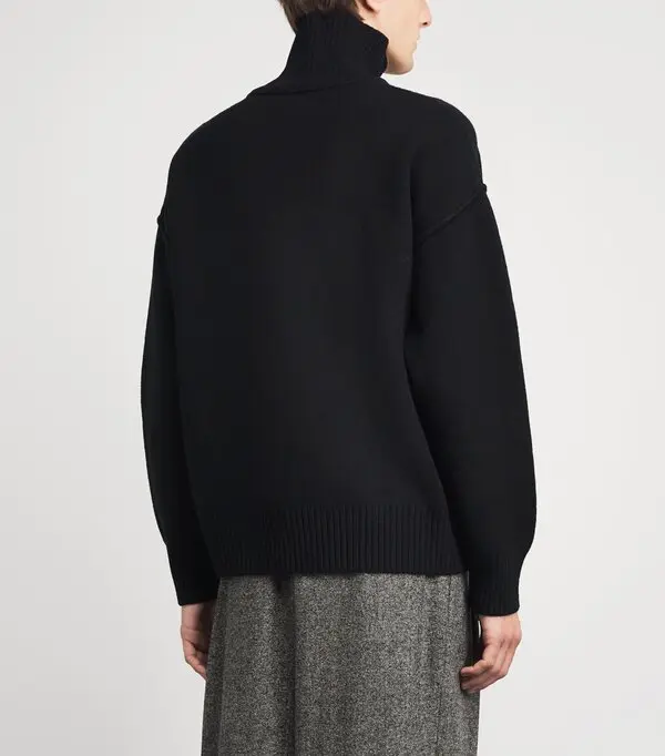 AMI Paris Virgin Wool De Coeur Rollneck Sweater