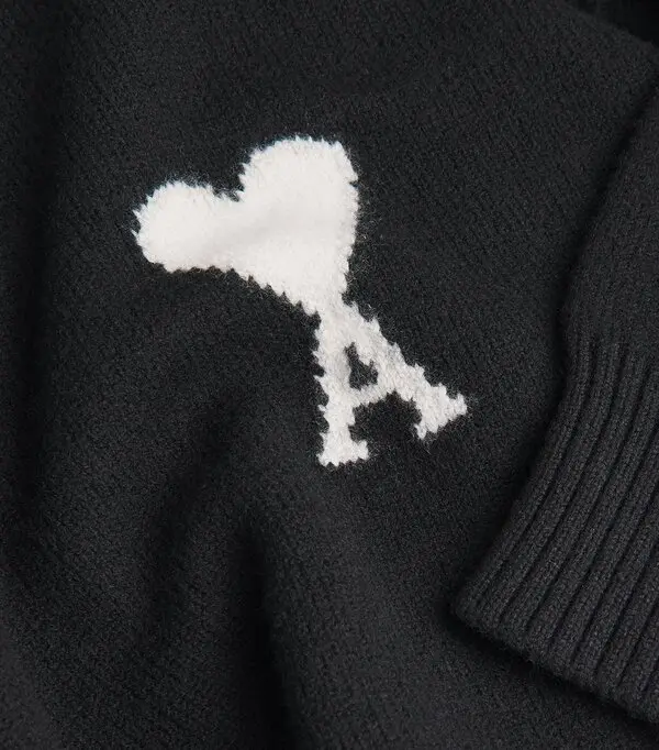 AMI Paris Virgin Wool De Coeur Rollneck Sweater
