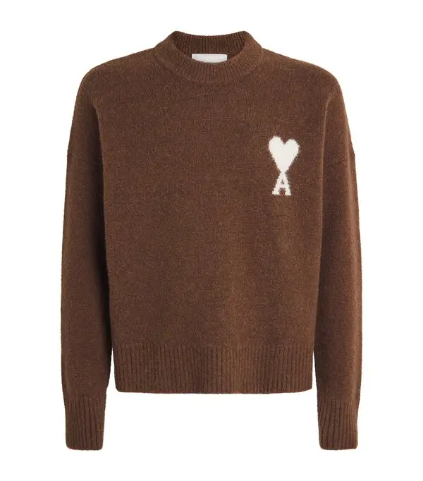 AMI Paris Alpaca-blend De Coeur Sweater
