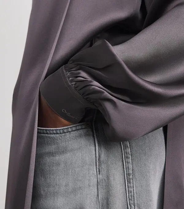 Acne Studios Silk Long-sleeve Scarf Blouse