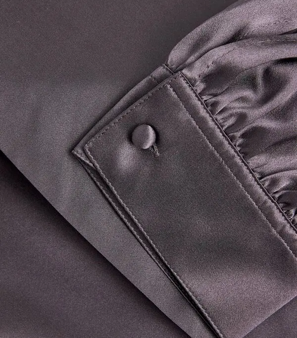 Acne Studios Silk Long-sleeve Scarf Blouse