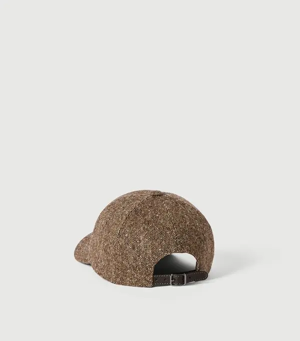 Brunello Cucinelli Virgin Wool-blend Monili Baseball Cap - Brown