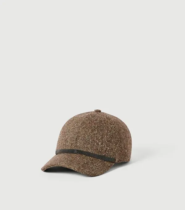 Brunello Cucinelli Virgin Wool-blend Monili Baseball Cap - Brown