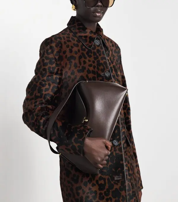 TOTEME Large Leather T-lock Top-handle Bag - Brown