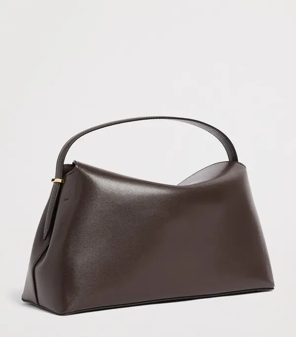 TOTEME Large Leather T-lock Top-handle Bag - Brown
