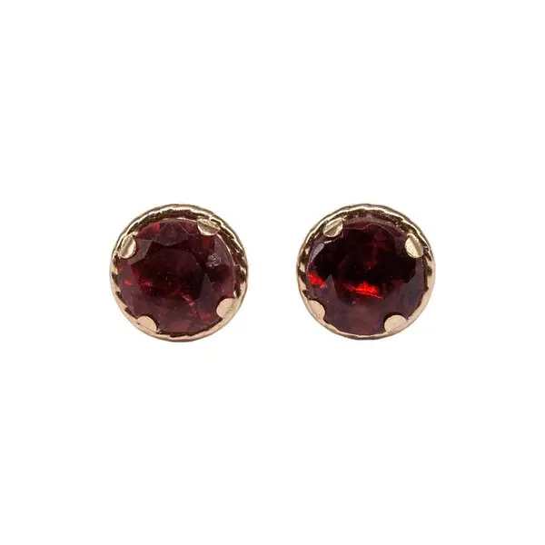 LILY FLO JEWELLERY Garnet Stud Earrings
