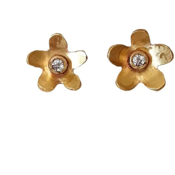 LILY FLO JEWELLERY Daisy 9k Solid And Lab Grown Diamond Stud Earrings