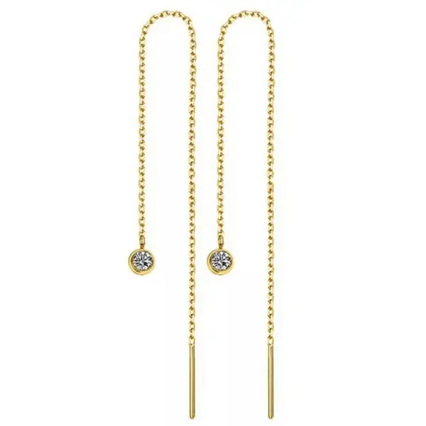 LILY FLO JEWELLERY Circinus Diamond Threader Earrings