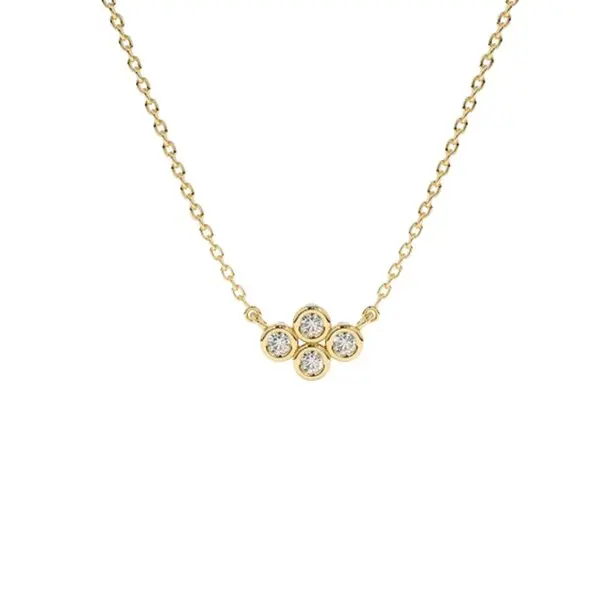 LILY FLO JEWELLERY 4 Diamond Cluster Necklace