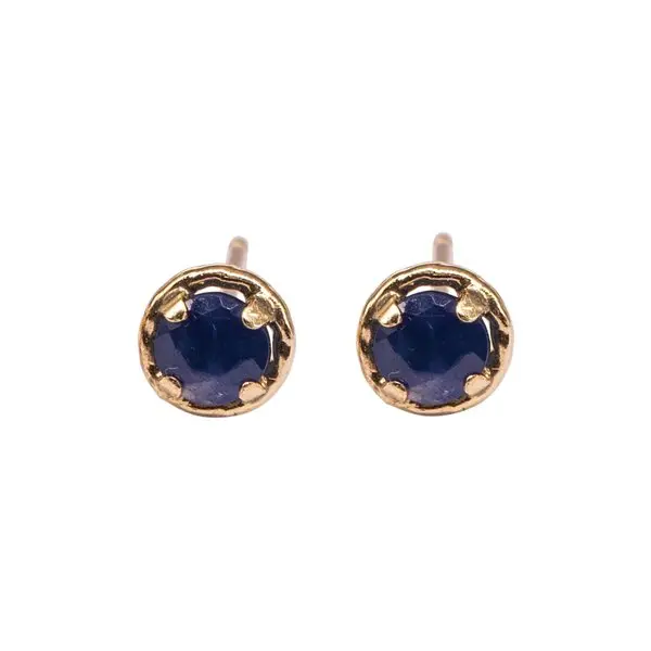 LILY FLO JEWELLERY Blue Sapphire Stud Earrings