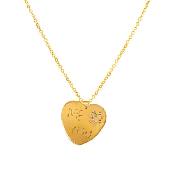 LILY FLO JEWELLERY Me & You In Diamonds Solid Necklace