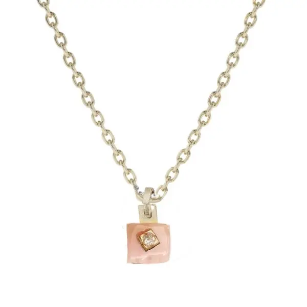 LILY FLO JEWELLERY Opal Square Diamond Necklace