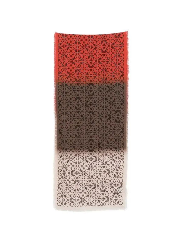 Loewe Anagram Wool Scarf - Multicolor