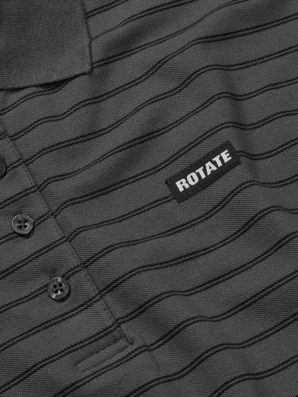 ROTATE BY BIRGER CHRISTENSEN Pique Longsleeve Polo - Grey
