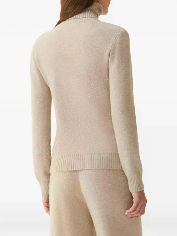 Fabiana Filippi Sequin-embellished Roll-neck Sweater