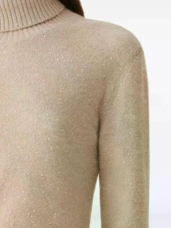 Fabiana Filippi Sequin-embellished Roll-neck Sweater
