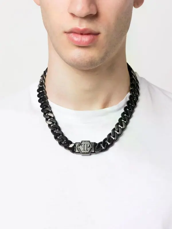 Philipp Plein Hexagon Chain Necklace