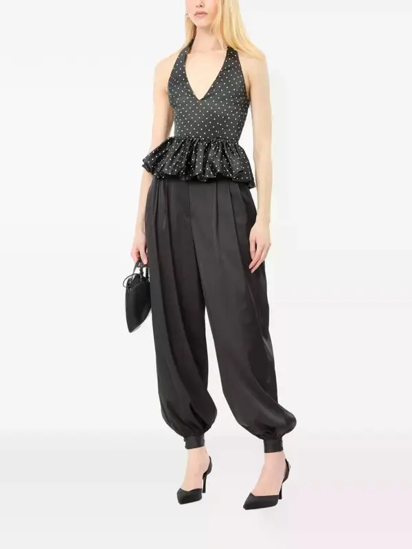 ROTATE BY BIRGER CHRISTENSEN Satin Halterneck Blouse