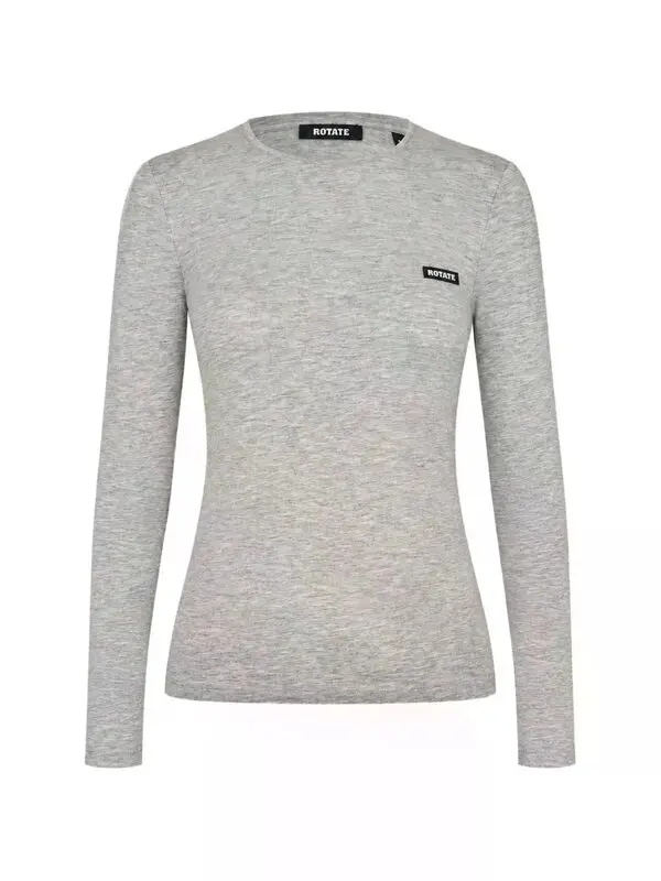 ROTATE BY BIRGER CHRISTENSEN Logo-patch Long-sleeve T-shirt
