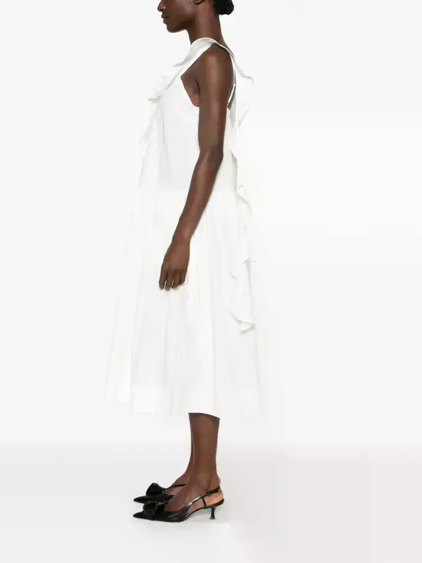 Maggie Marilyn Ruffled-trim Sleeveless Midi Dress