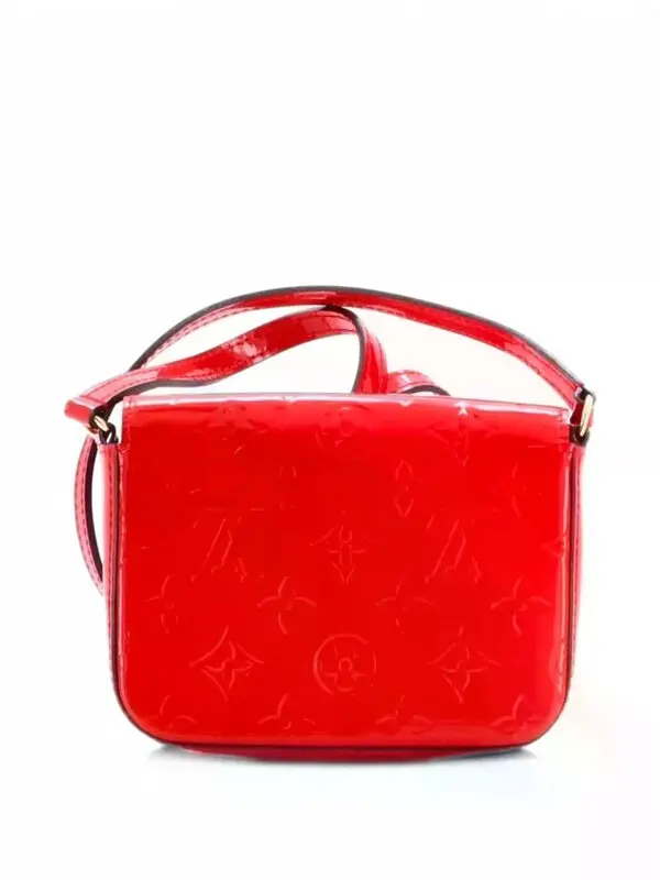 LOUIS VUITTON Sac Lucie Handbag Monogram Vernis Mini Crossbody Bag - Red