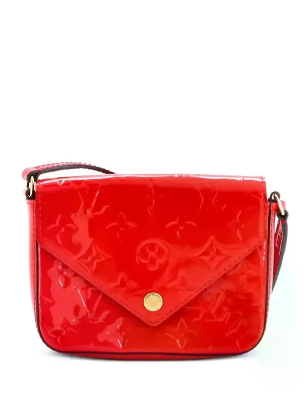 LOUIS VUITTON Sac Lucie Handbag Monogram Vernis Mini Crossbody Bag - Red