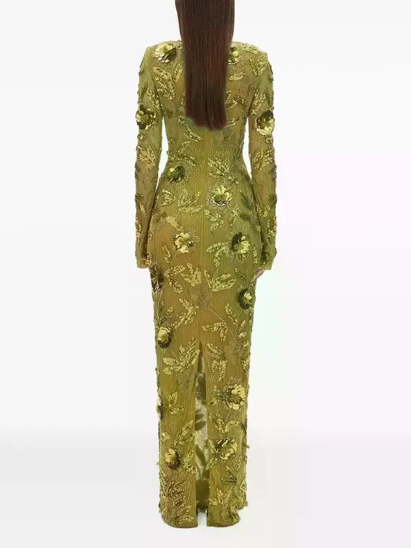 Rachel Gilbert Pierre Floral-embellished Maxi Dress