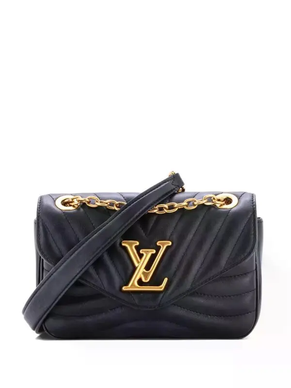 LOUIS VUITTON New Wave Chain Bag Nm Quilted Leather Pm Crossbody Bag - Black
