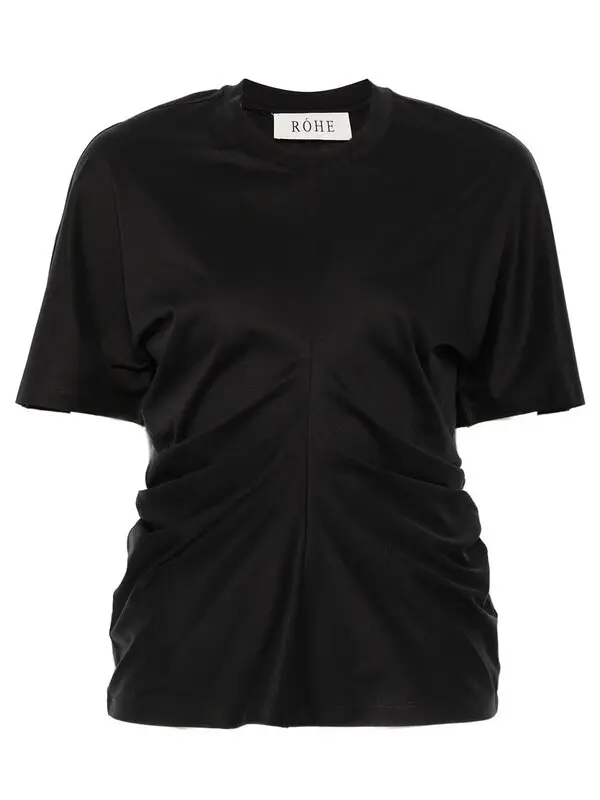 RÓHE Draped T-shirt - Black