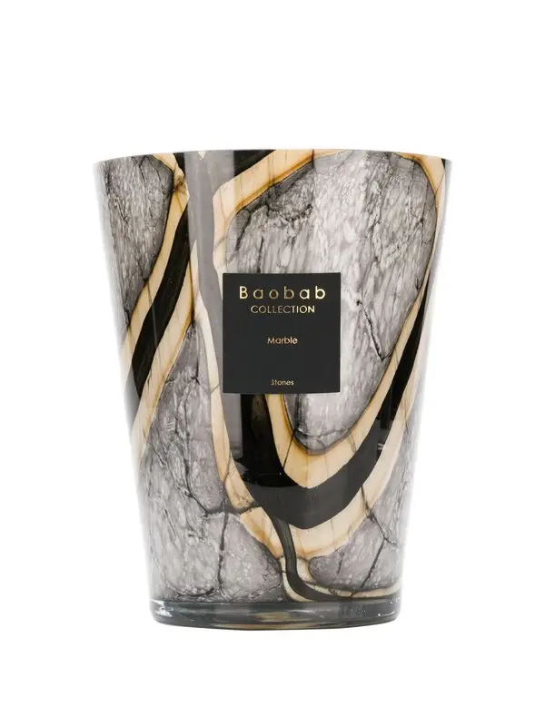 BAOBAB COLLECTION Stones Marble Max 24 Candle - Grey