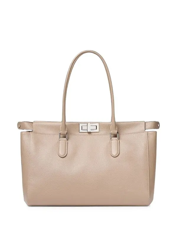 Fendi Peekaboo Tote Small Bag In Leather - Brown