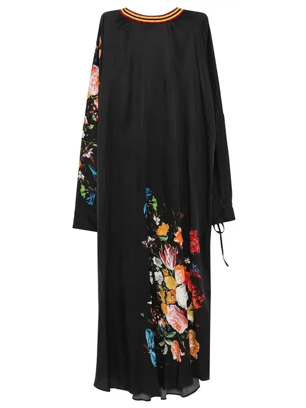 Dries Van Noten Long Viscose Dress With Floral Print