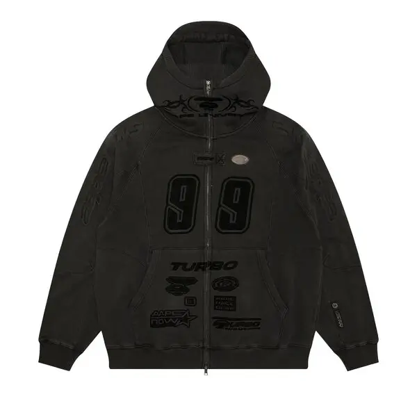 AAPE Now Moonface Logo Zip-up Hoodie /light