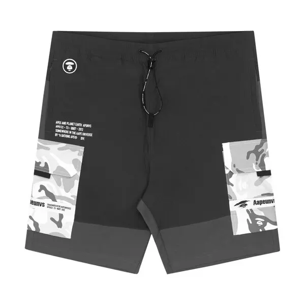 AAPE Moonface Printed Sweat Shorts
