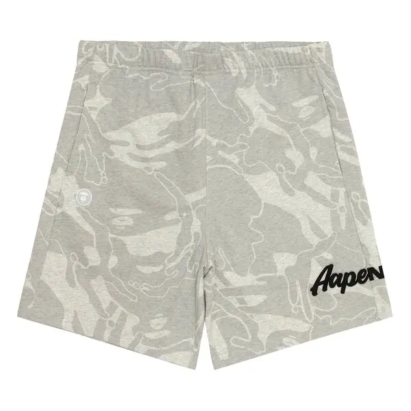 AAPE Now Moonface Logo Camo Sweat Shorts /multi